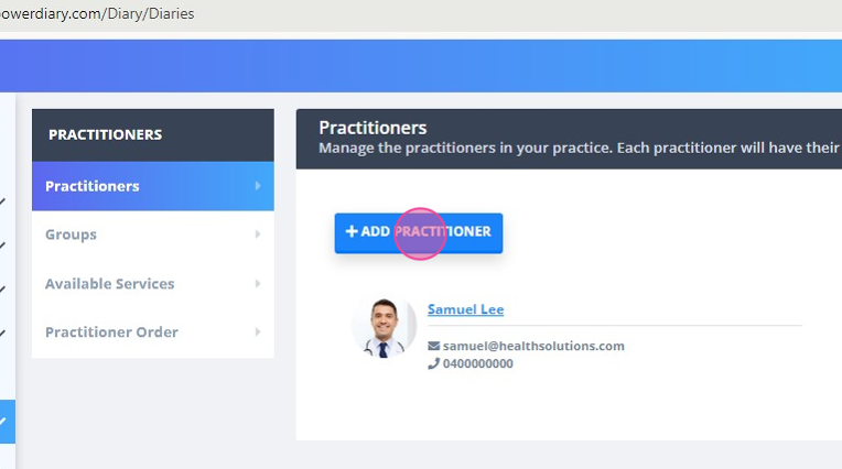Adding and Editing Practitioners